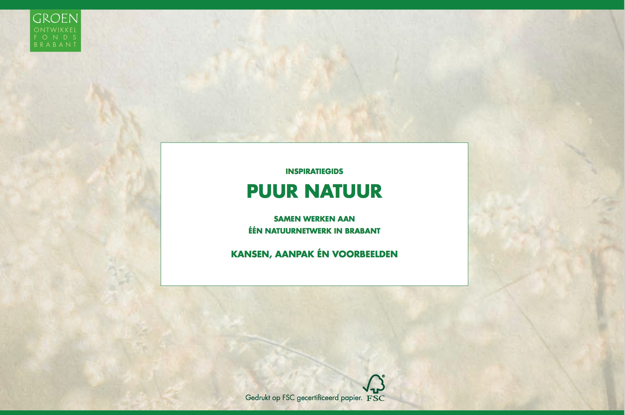 Inspiratiegids Puur Natuur - Groen Ontwikkelfonds Brabant